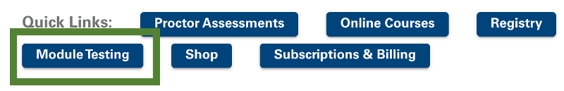 How to assign a module test in the NCCER Testing System