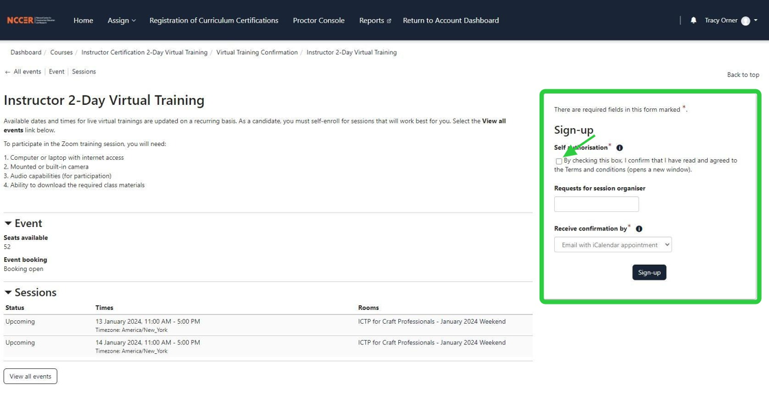 How to Access – Instructor Certification Training Program