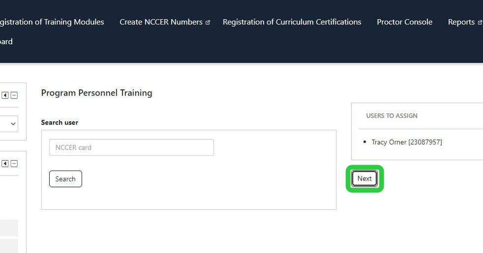 Assigning Program Personnel Training (Instructor Certification Training Program)