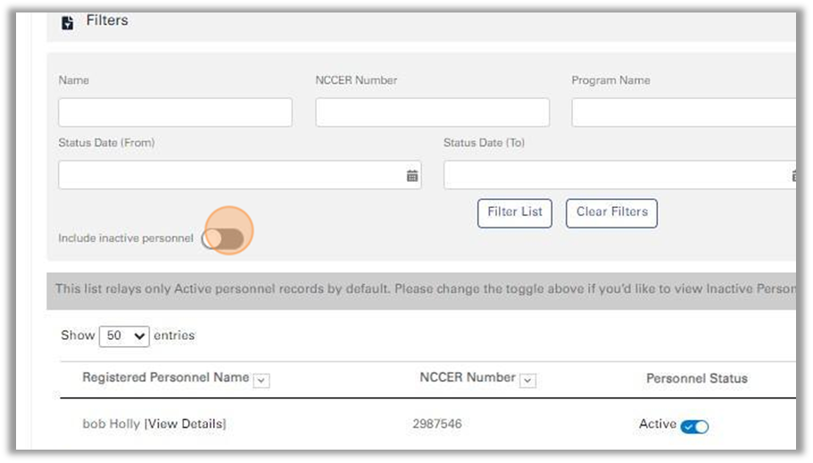 How to search for personnel and manage role assignment