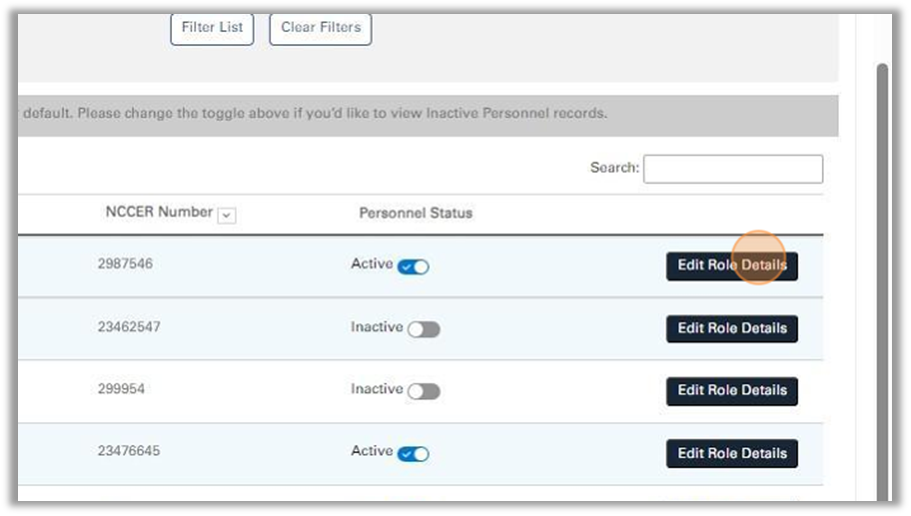 How to search for personnel and manage role assignment