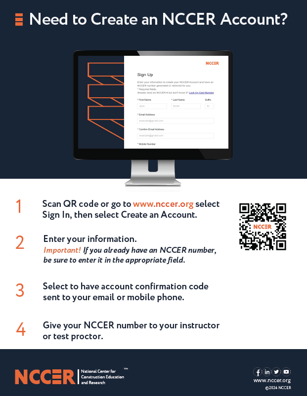 How to create an NCCER account