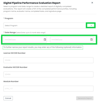 How to generate a Digital Pipeline Performance Evaluation Report (PDF)