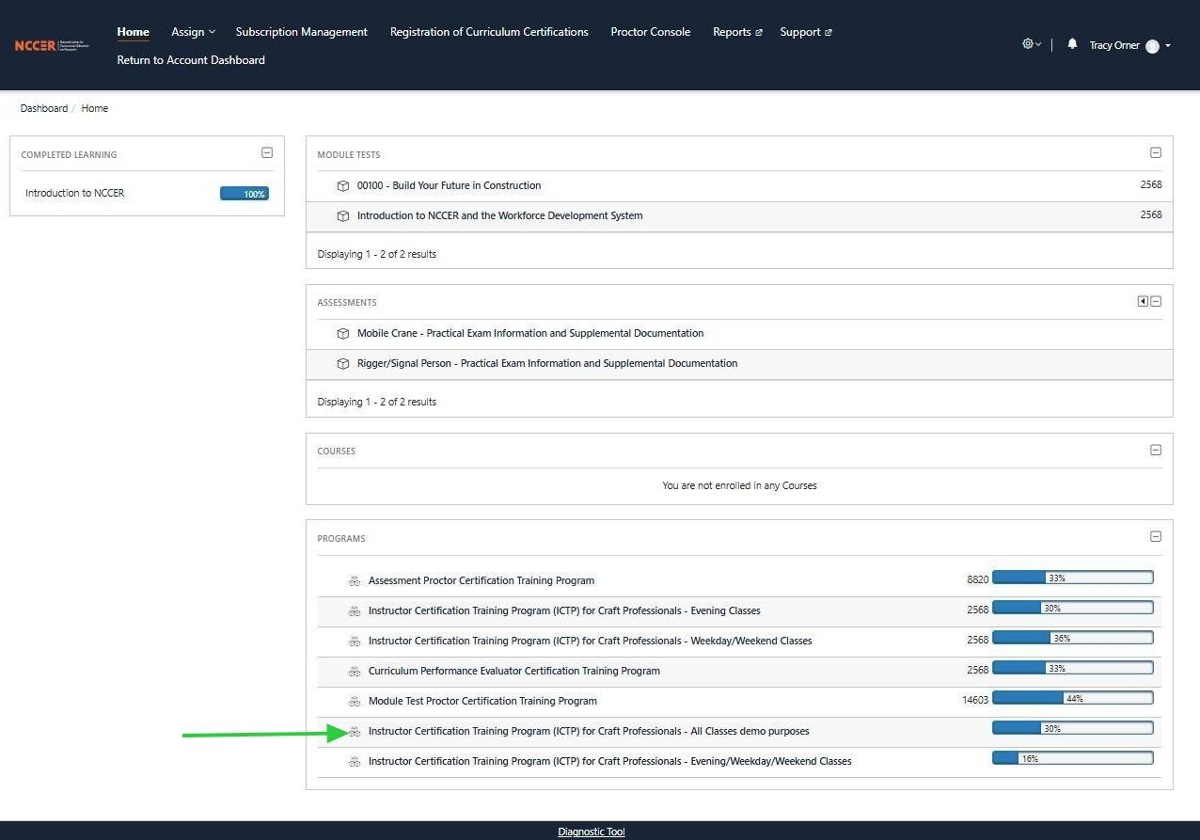 How to access the Instructor Certification Training Program (ICTP) for Craft Instructors