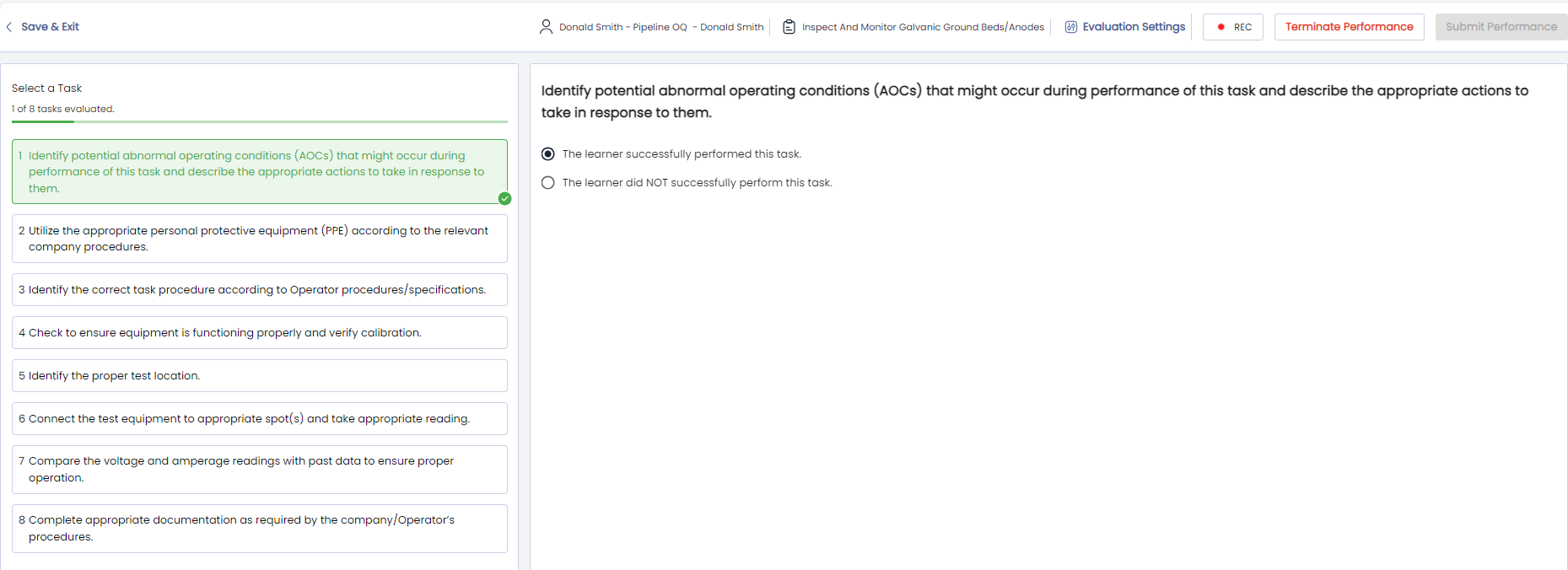 Submitting LIVE Pipeline Performance Evaluation